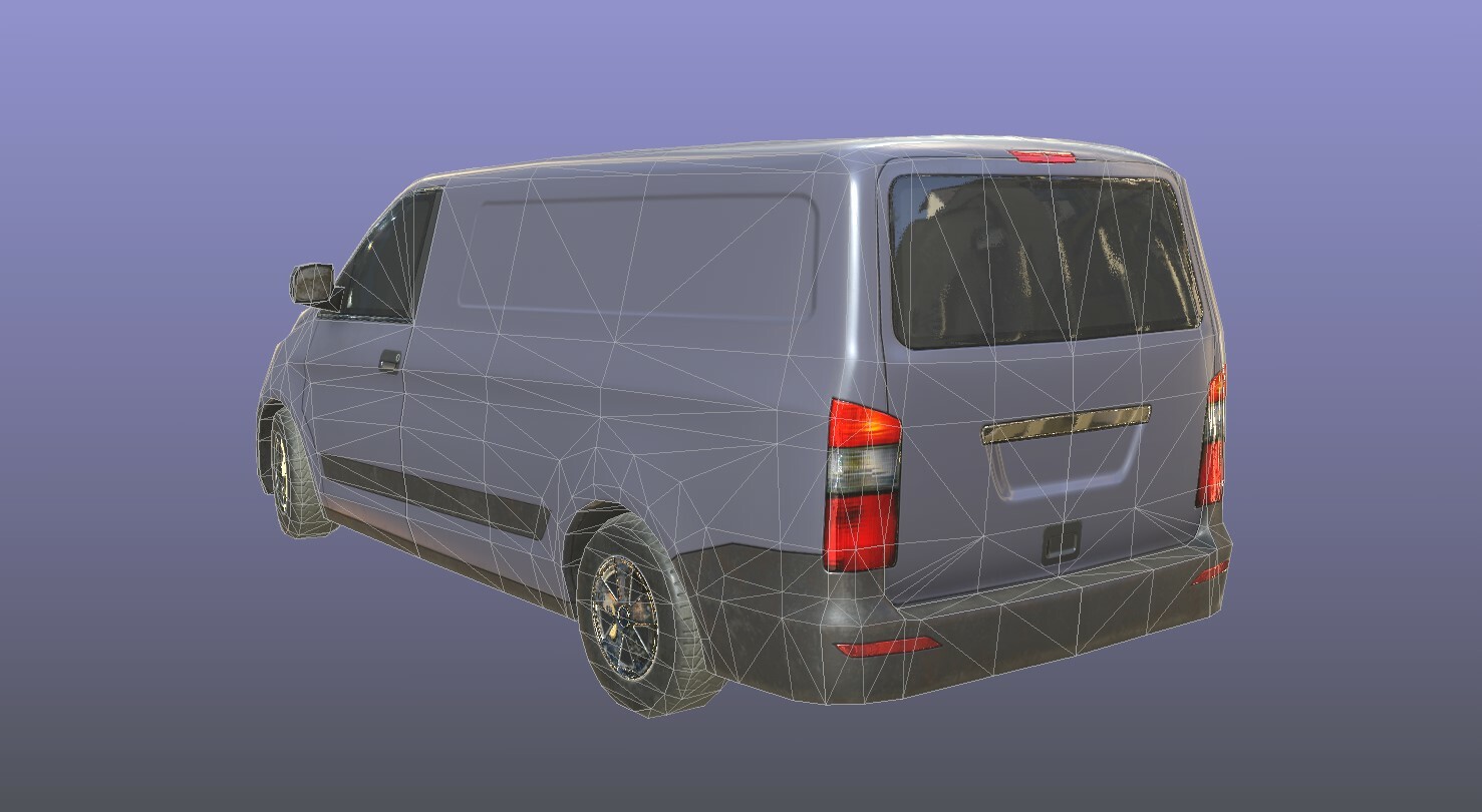 ArtStation - Generic Minivan Grey | Game Assets