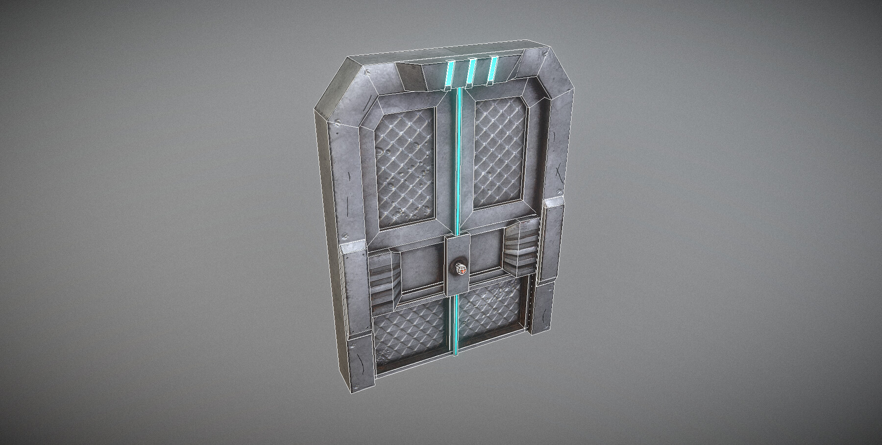 ArtStation - Cyberpunk Sci-Fi Door 3 - Low Poly - Free | Game Assets