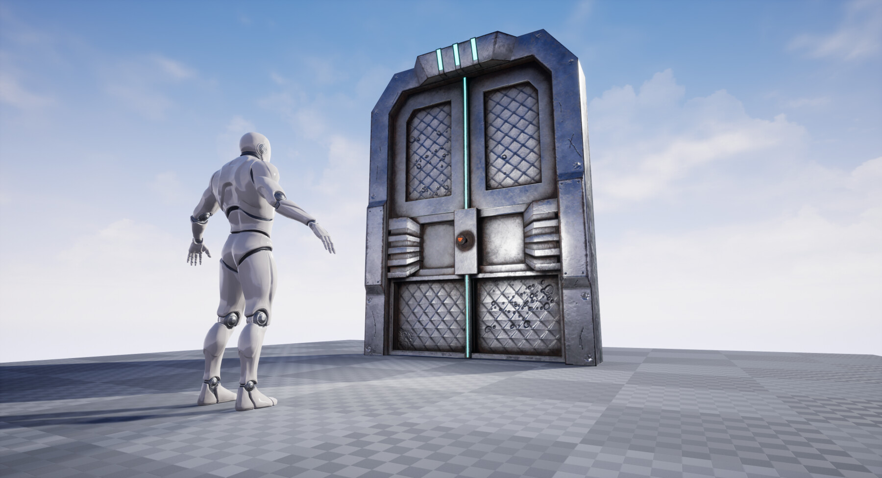 ArtStation - Cyberpunk Sci-Fi Door 3 - Low Poly - Free | Game Assets