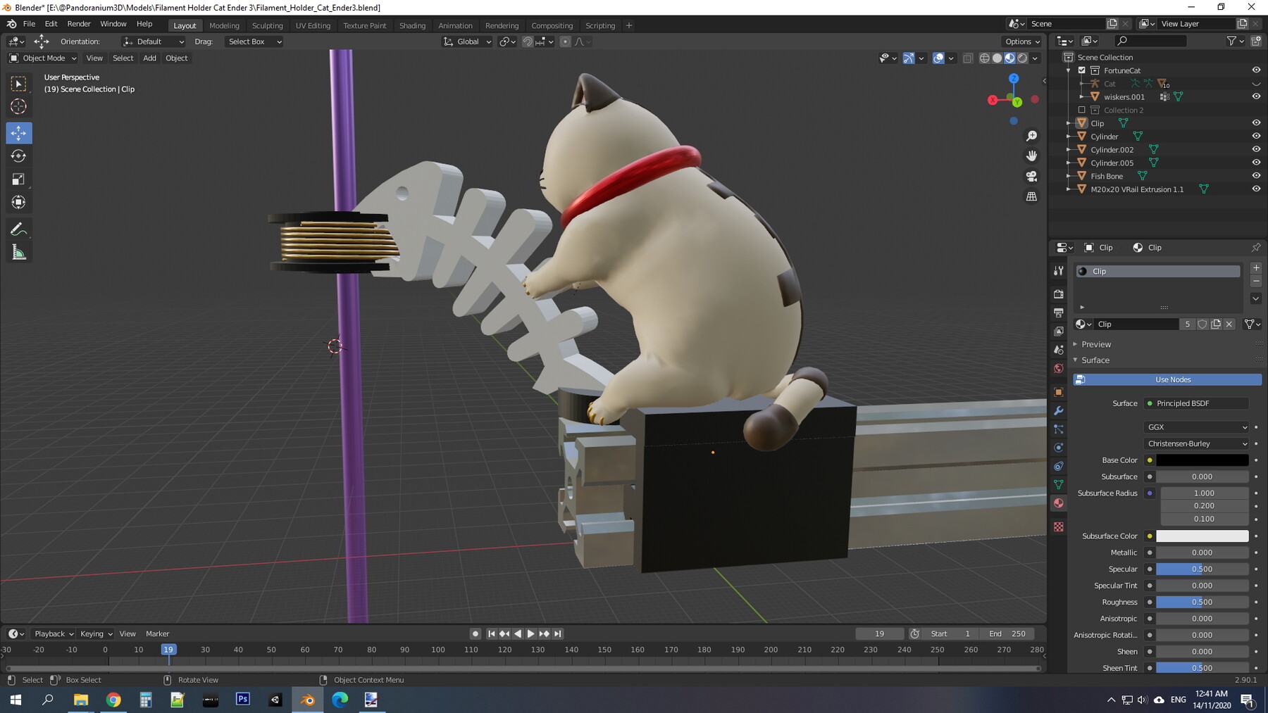 ArtStation - CAT FISHING CREALITY ENDER 3 V2 FILAMENT GUIDE | Game Assets
