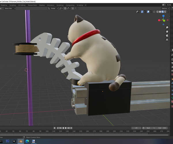 ArtStation - CAT FISHING CREALITY ENDER 3 V2 FILAMENT GUIDE | Game Assets