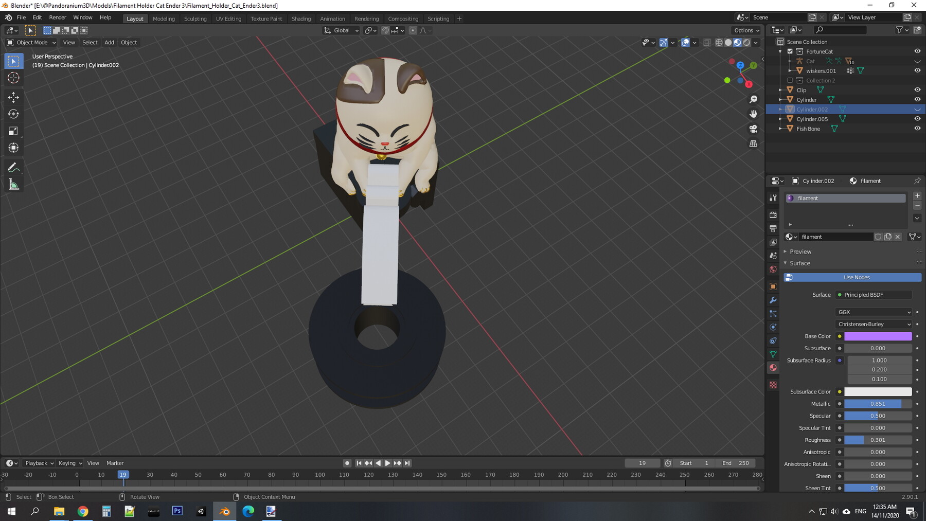 ArtStation - CAT FISHING CREALITY ENDER 3 V2 FILAMENT GUIDE | Game Assets