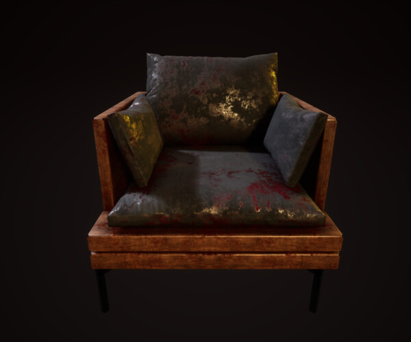 ArtStation - Sofa and Armchair for horror game | Game Assets