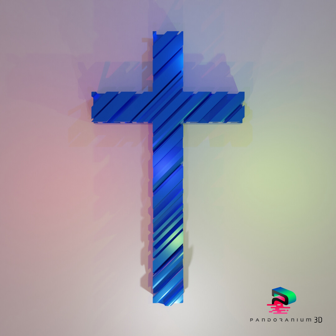 ArtStation - 3D WORD SHAPE - FUNNY CROSS (LET THERE BE LIKES) | Resources