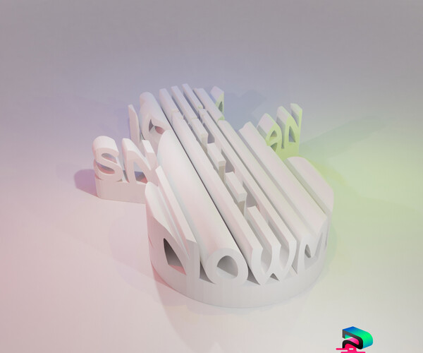 ArtStation - 3D WORD SHAPE - SNOWMAN | Game Assets