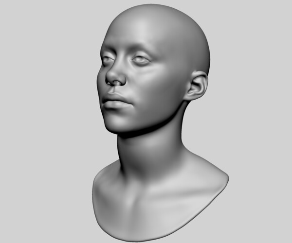 ArtStation - Base Female Head 07 | Resources