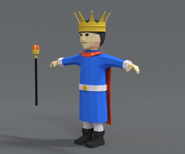 ArtStation - Low Poly Cartoon King | Game Assets