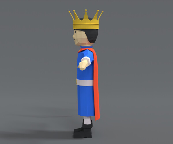 ArtStation - Low Poly Cartoon King | Game Assets