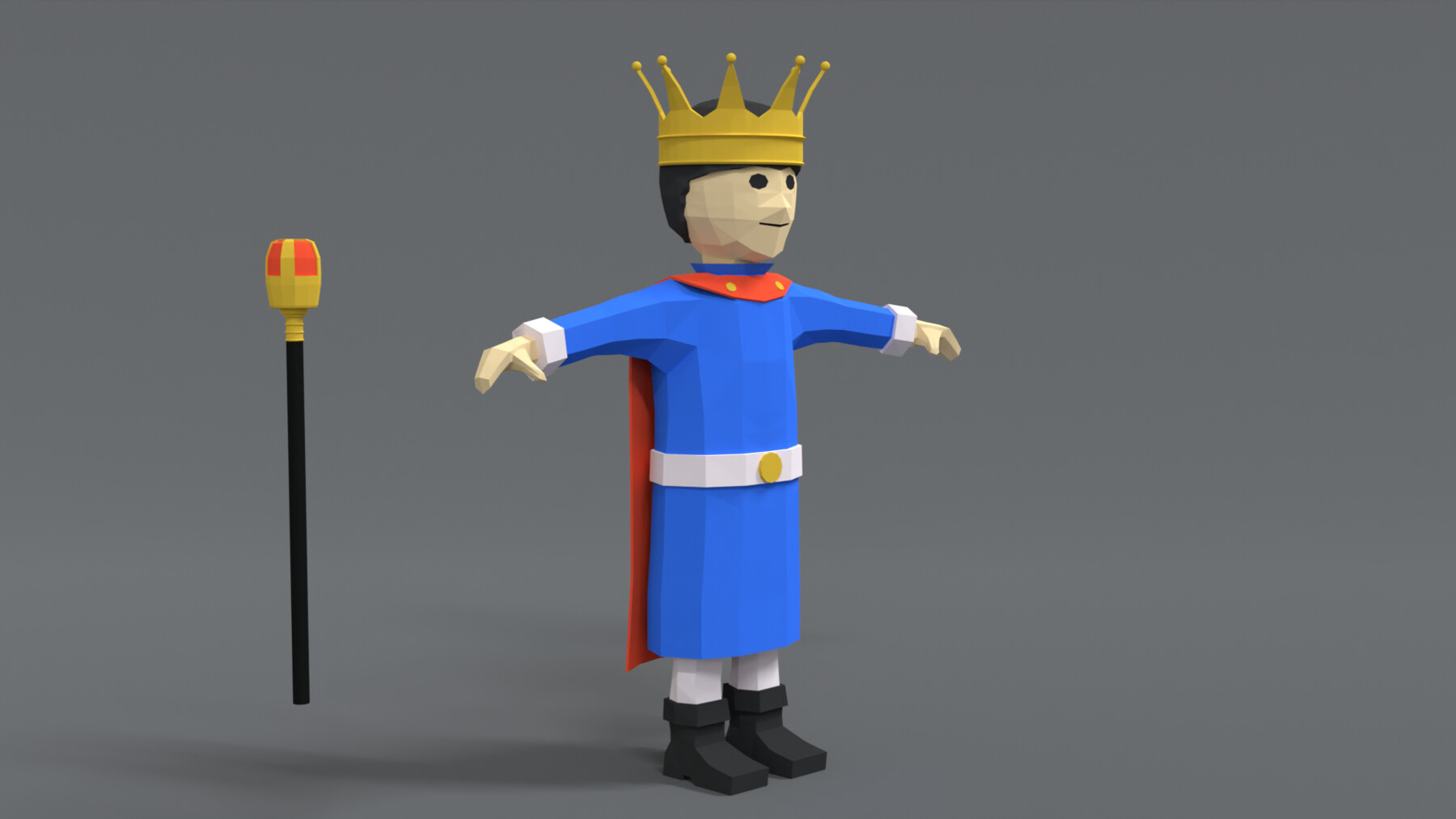 ArtStation - Low Poly Cartoon King | Game Assets