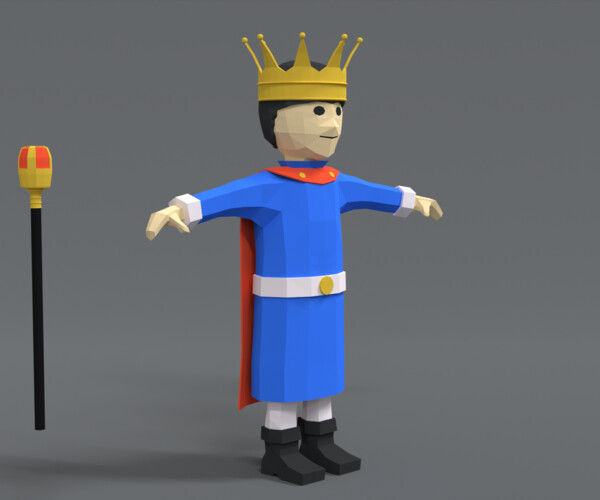 ArtStation - Low Poly Cartoon King | Game Assets