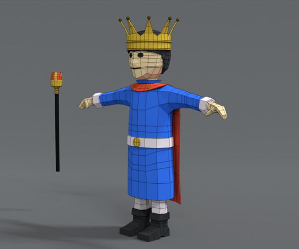 ArtStation - Low Poly Cartoon King | Game Assets