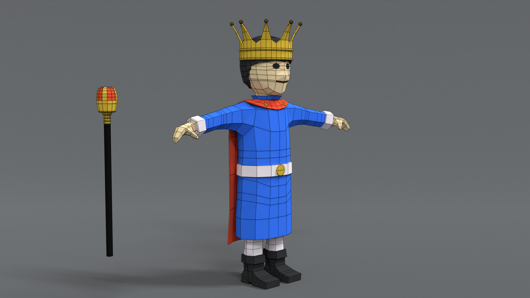 ArtStation - Low Poly Cartoon King | Game Assets