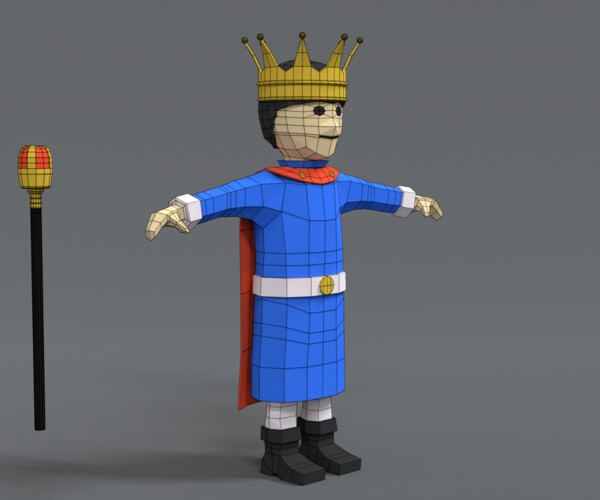 ArtStation - Low Poly Cartoon King | Game Assets