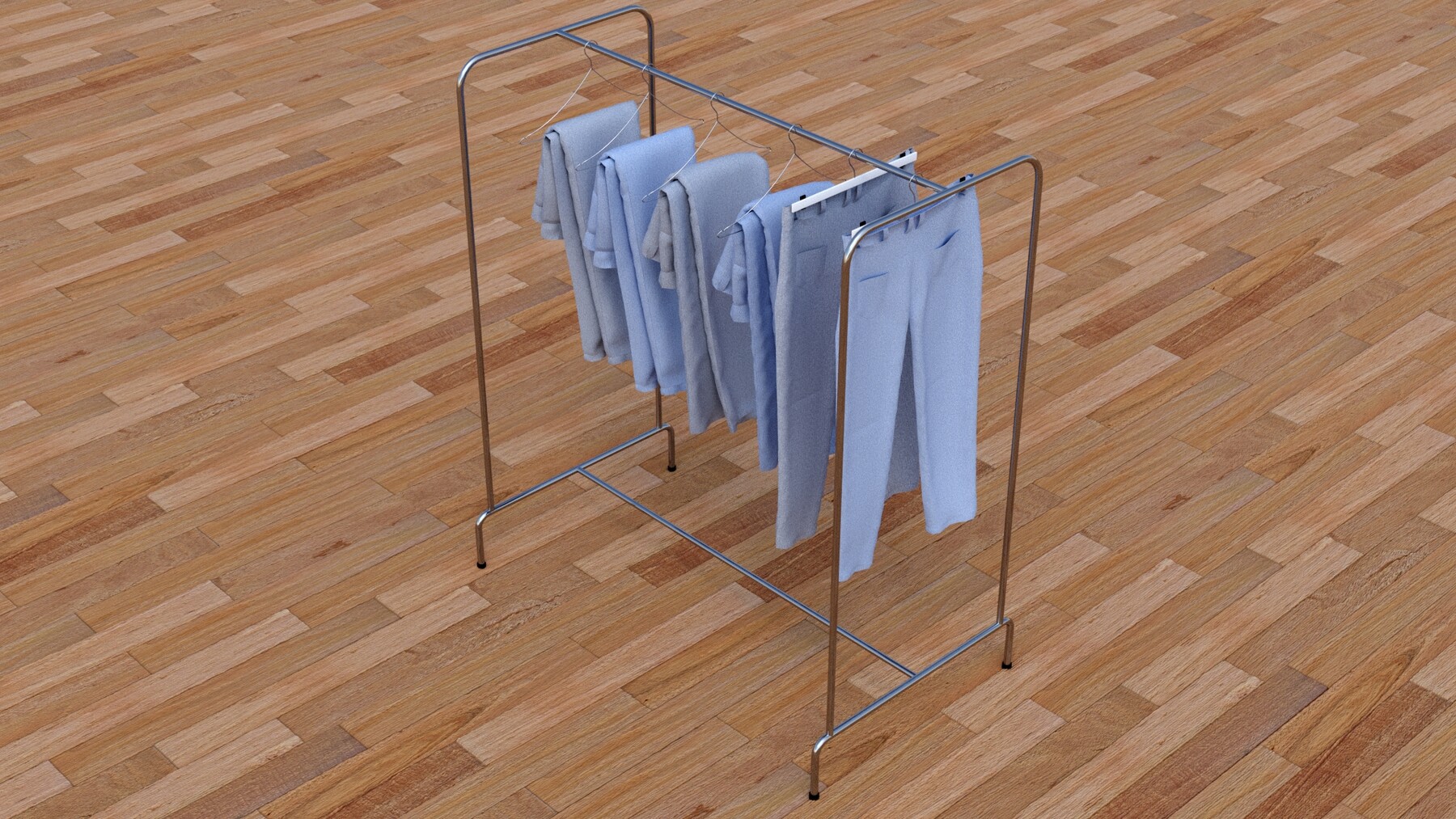 ArtStation - Textured Hanged jeans Rack | Game Assets
