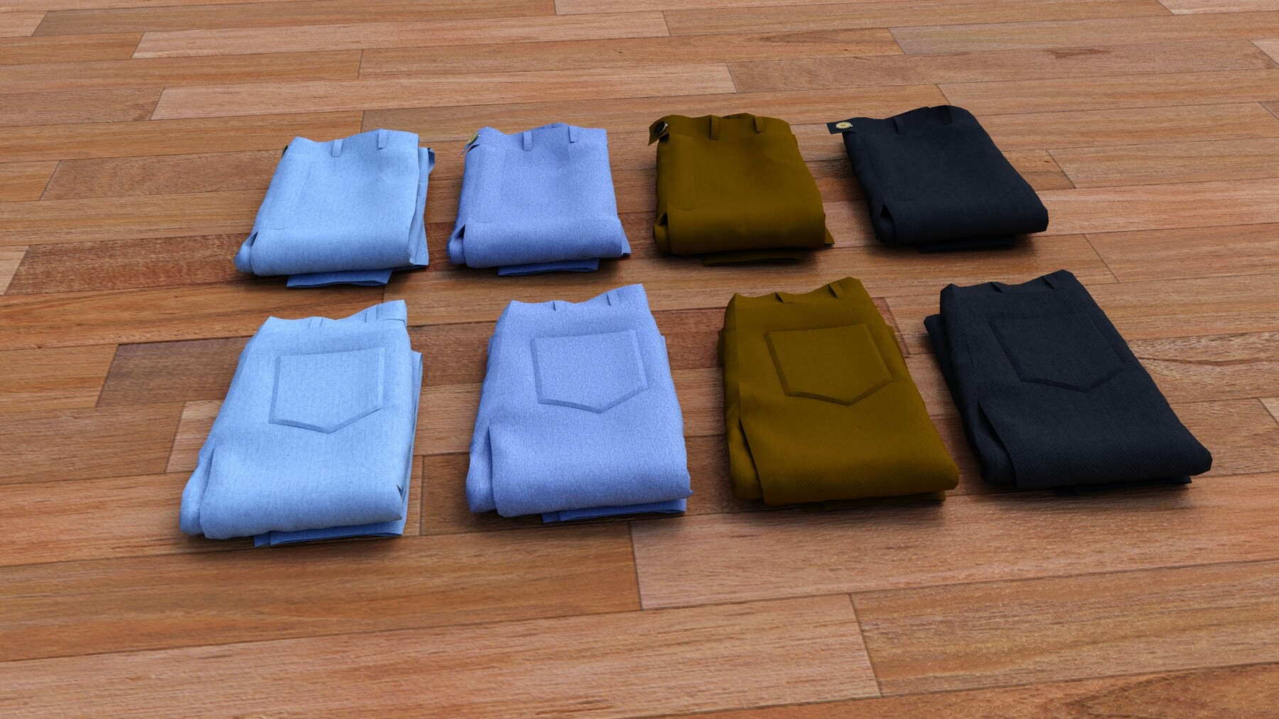 ArtStation - Textured Folded Jeans model | Game Assets