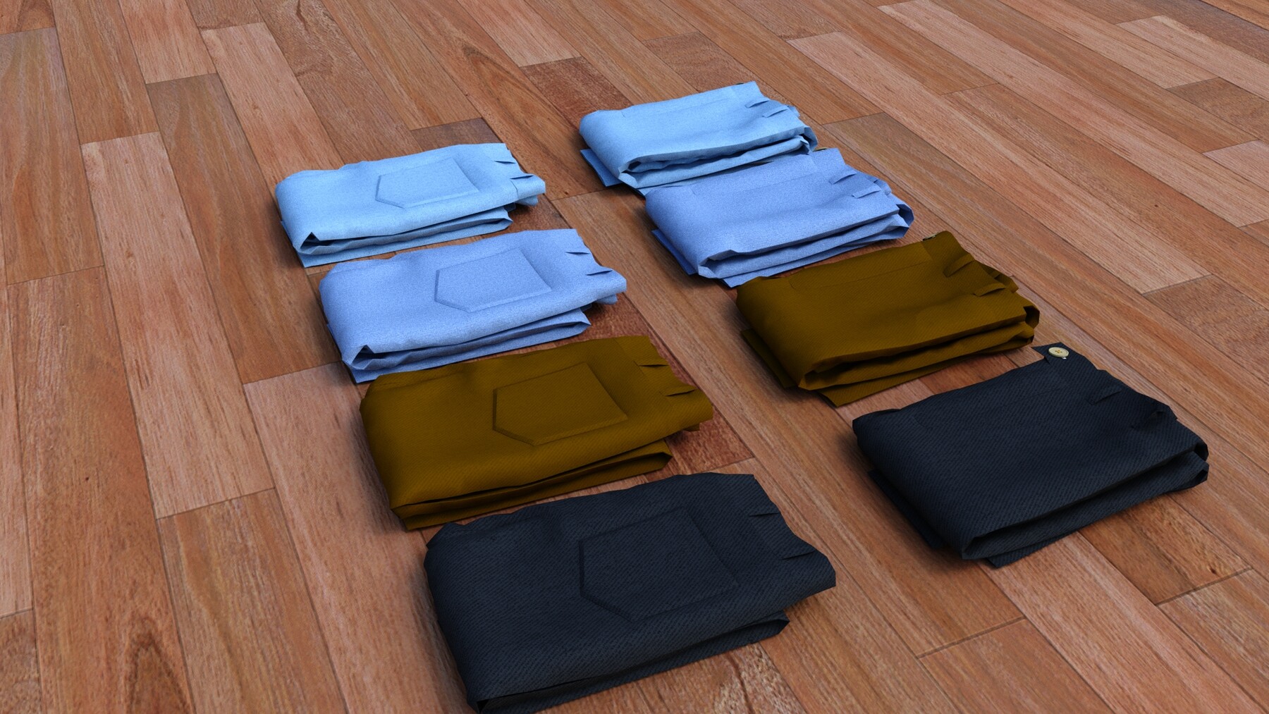 ArtStation - Textured Folded Jeans model | Game Assets
