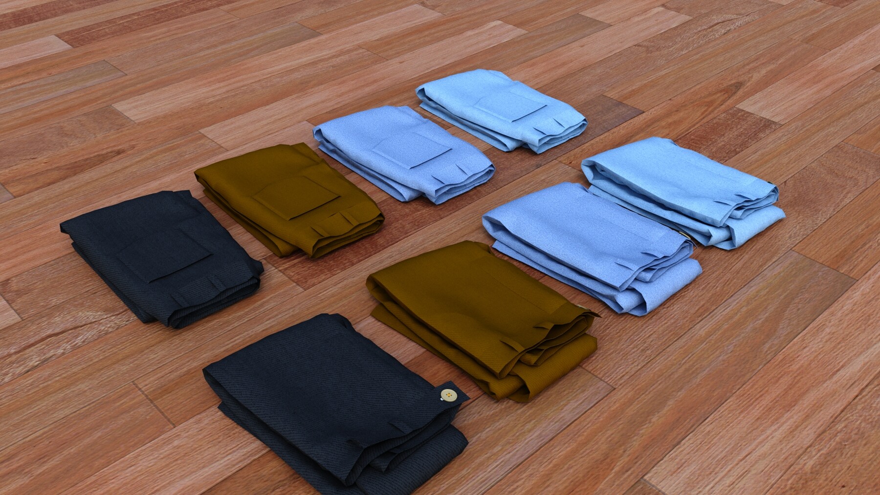 ArtStation - Textured Folded Jeans model | Game Assets