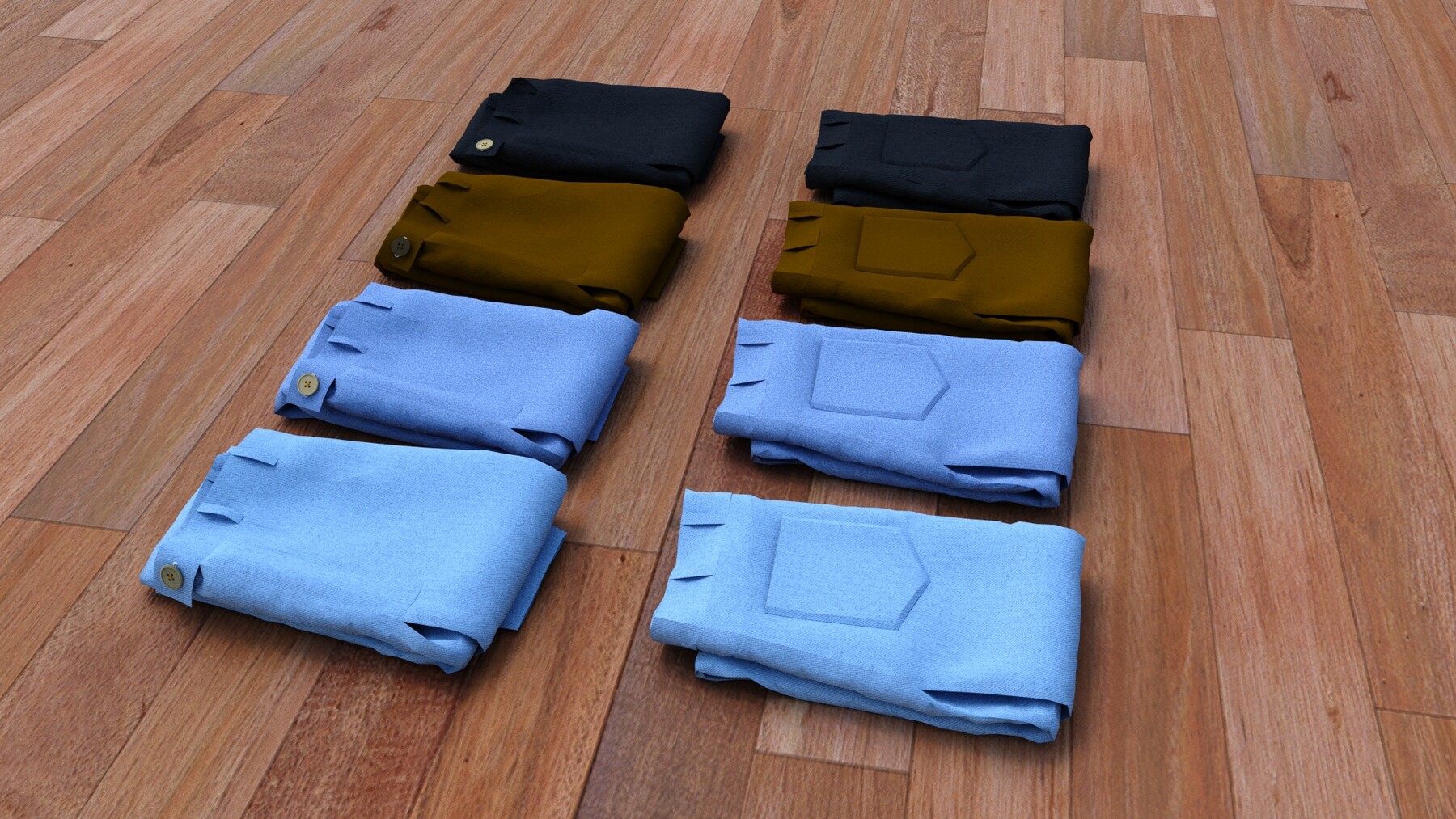 ArtStation - Textured Folded Jeans model | Game Assets