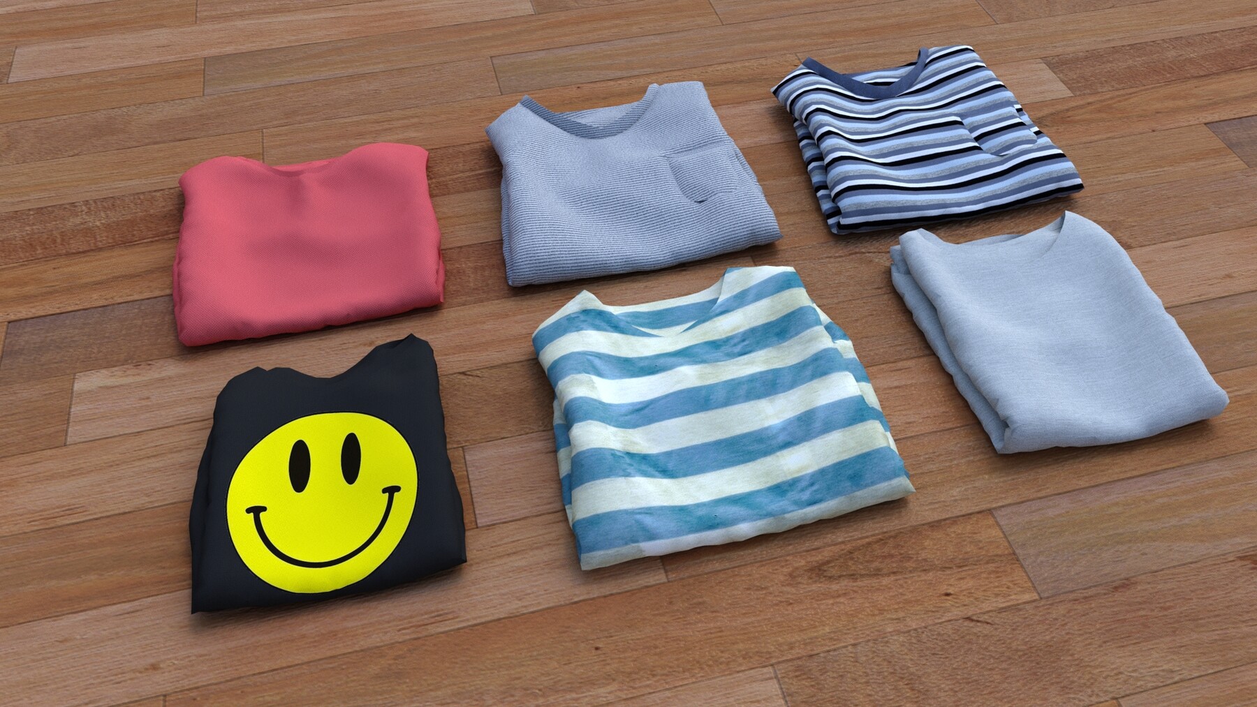 ArtStation - 3D Textured Folded Tshirts | Game Assets