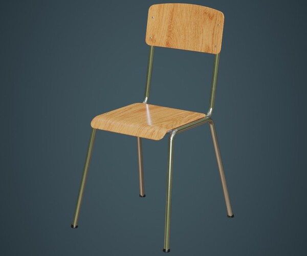 ArtStation - School Chair 1A | Game Assets