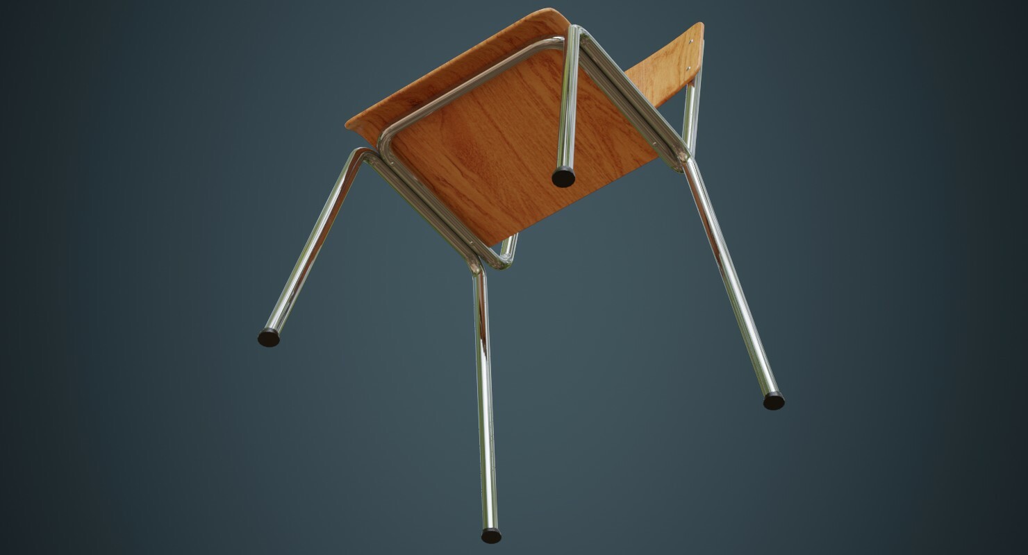 ArtStation - School Chair 1A | Game Assets