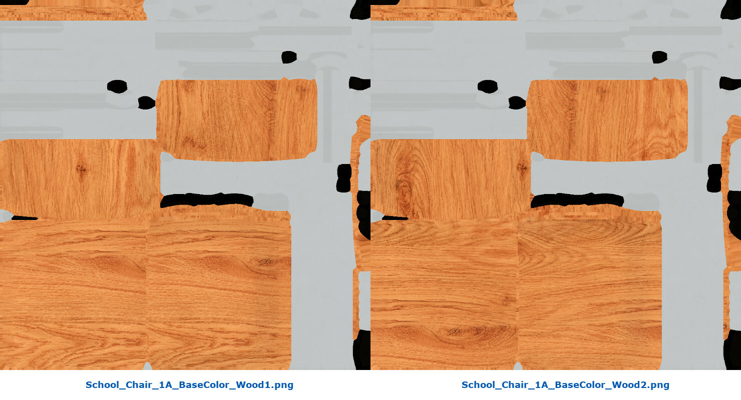 ArtStation - School Chair 1A | Game Assets