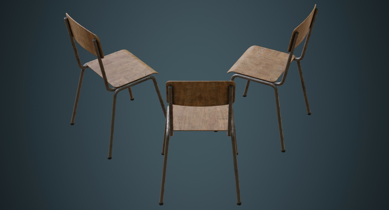 ArtStation - School Chair 1B | Game Assets