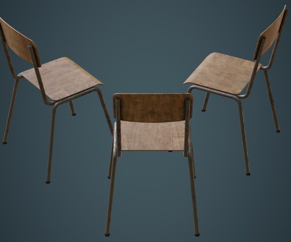 ArtStation - School Chair 1B | Game Assets