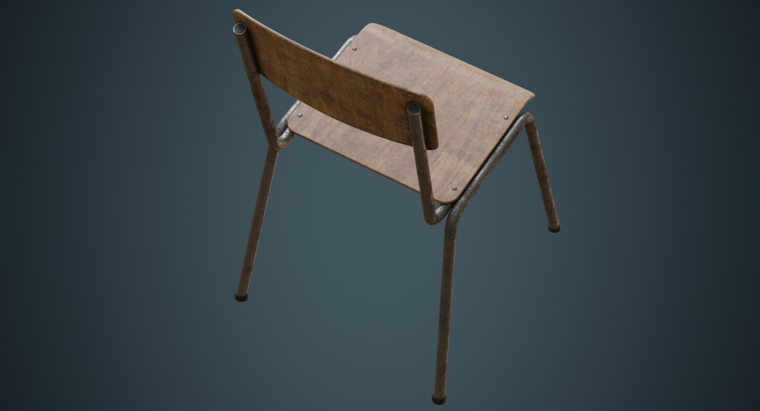 ArtStation - School Chair 1B | Game Assets