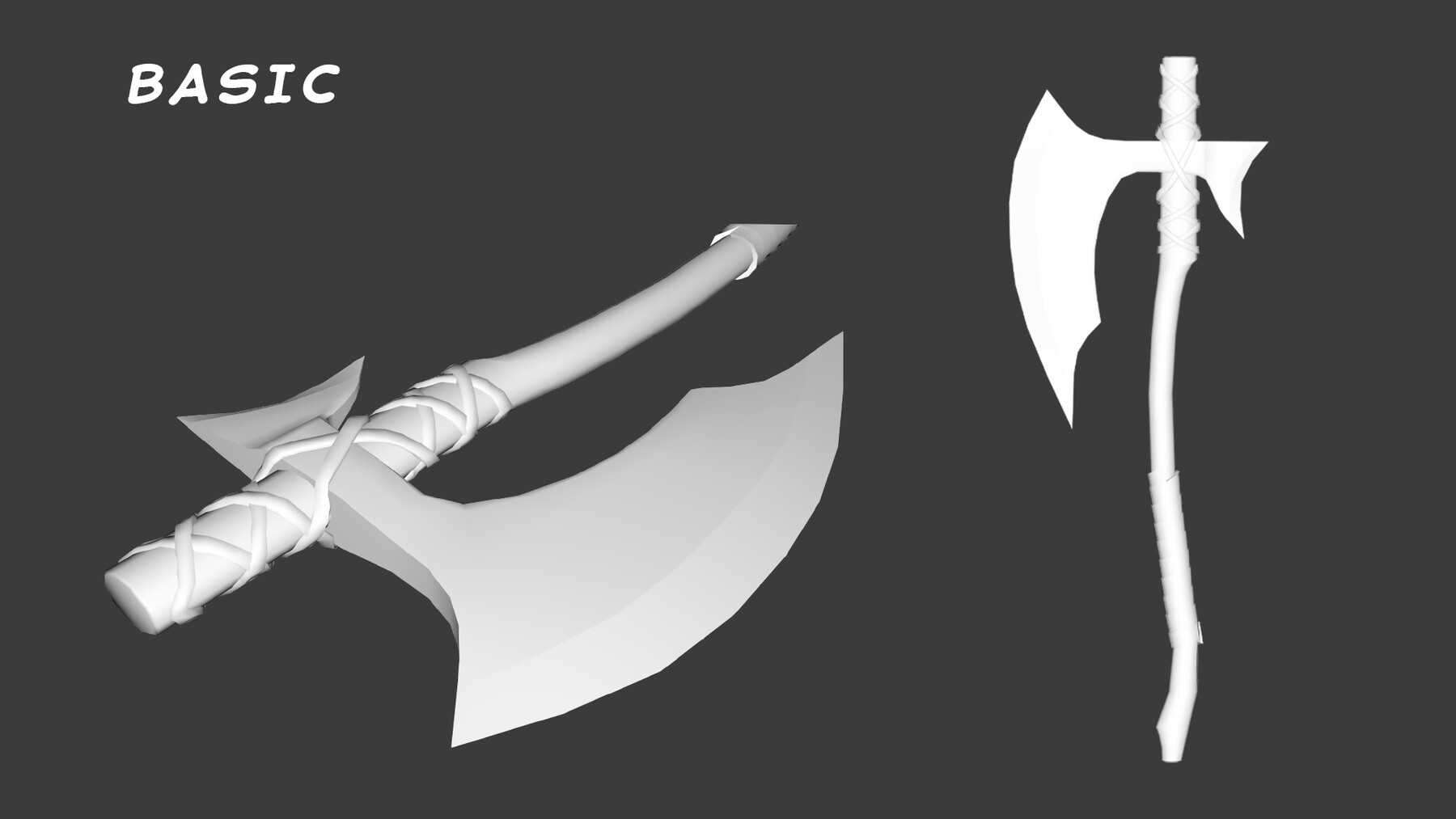 ArtStation - Low-poly wide blade axe | Resources