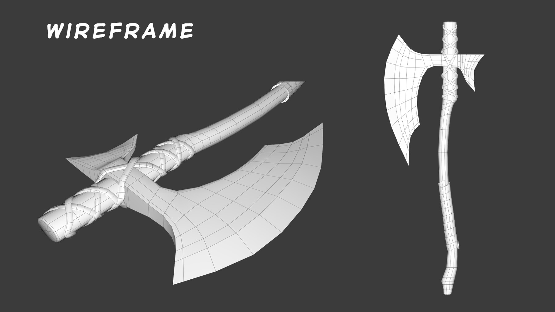 ArtStation - Low-poly wide blade axe | Resources