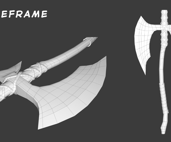 ArtStation - Low-poly wide blade axe | Resources