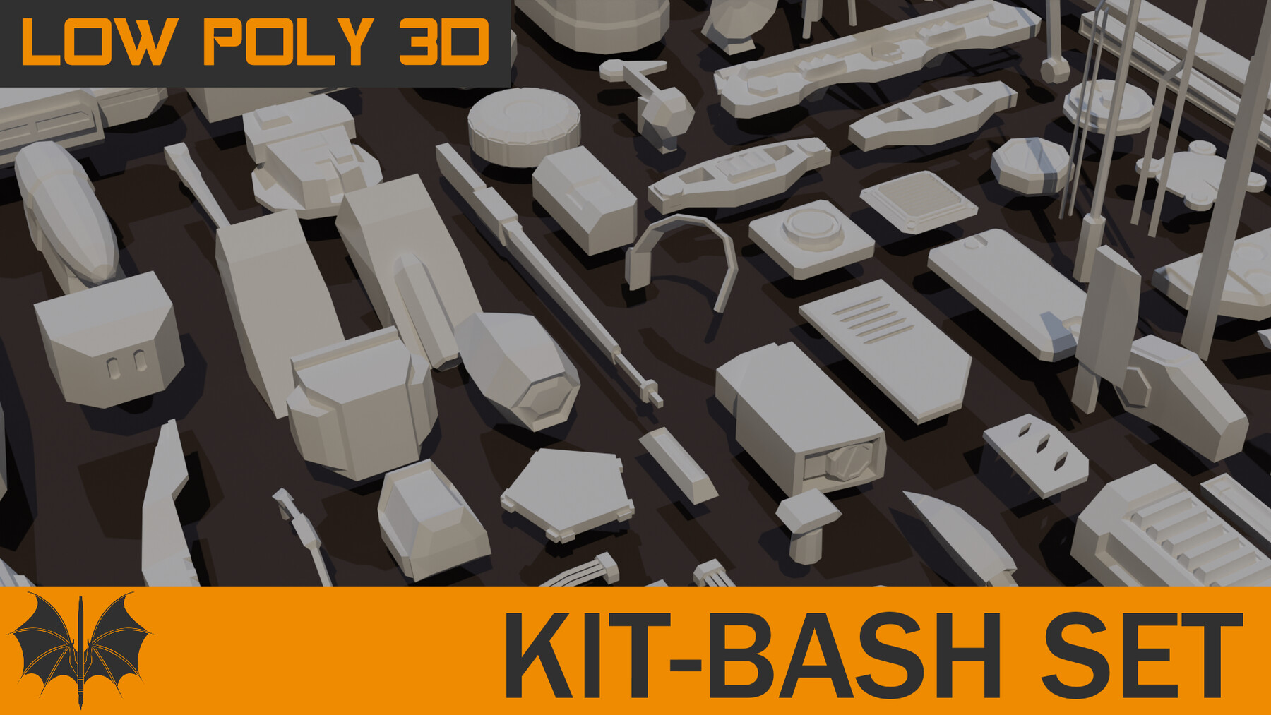 ArtStation - 130 Meshes Low Poly Kit-Bash Set | Resources