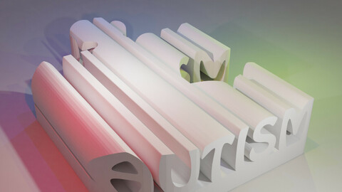 ArtStation - 3D WORD SHAPE - AUTISM PUZZLE | Resources