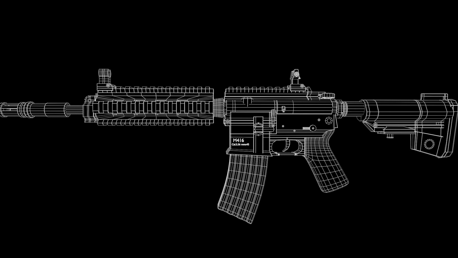 ArtStation - m416 3D Model | Game Assets
