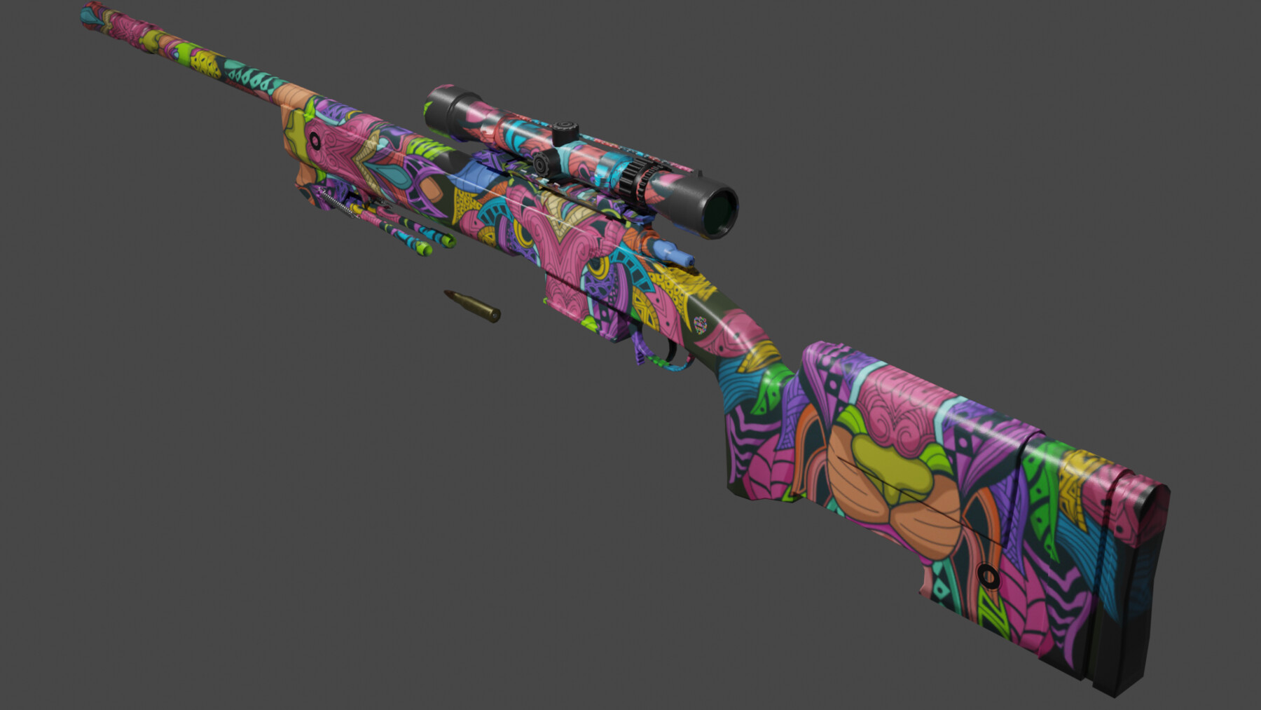 ArtStation - Awm Sniper 3D Model | Game Assets