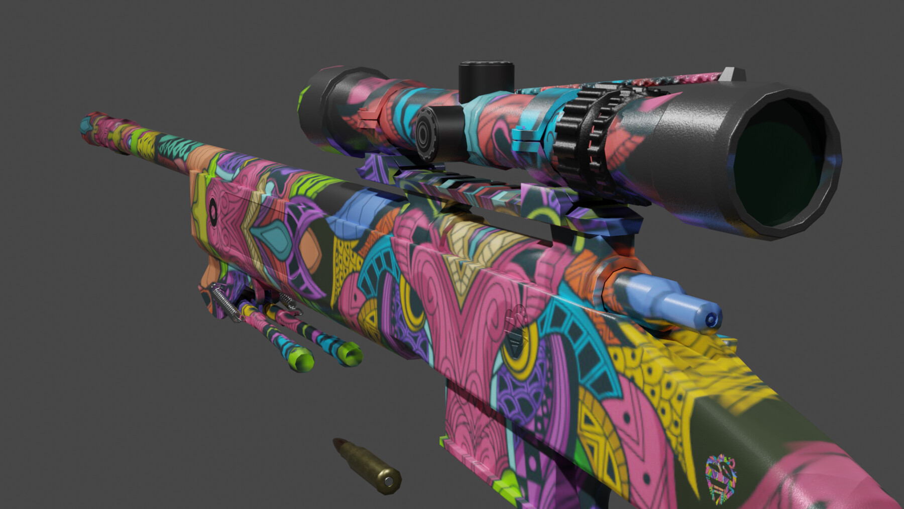 ArtStation - Awm Sniper 3D Model | Game Assets