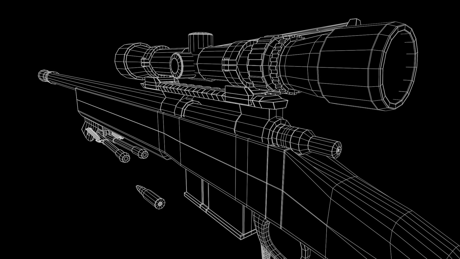 ArtStation - Awm Sniper 3D Model | Game Assets