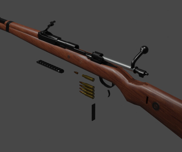 ArtStation - Kar98k 3D Model | Game Assets