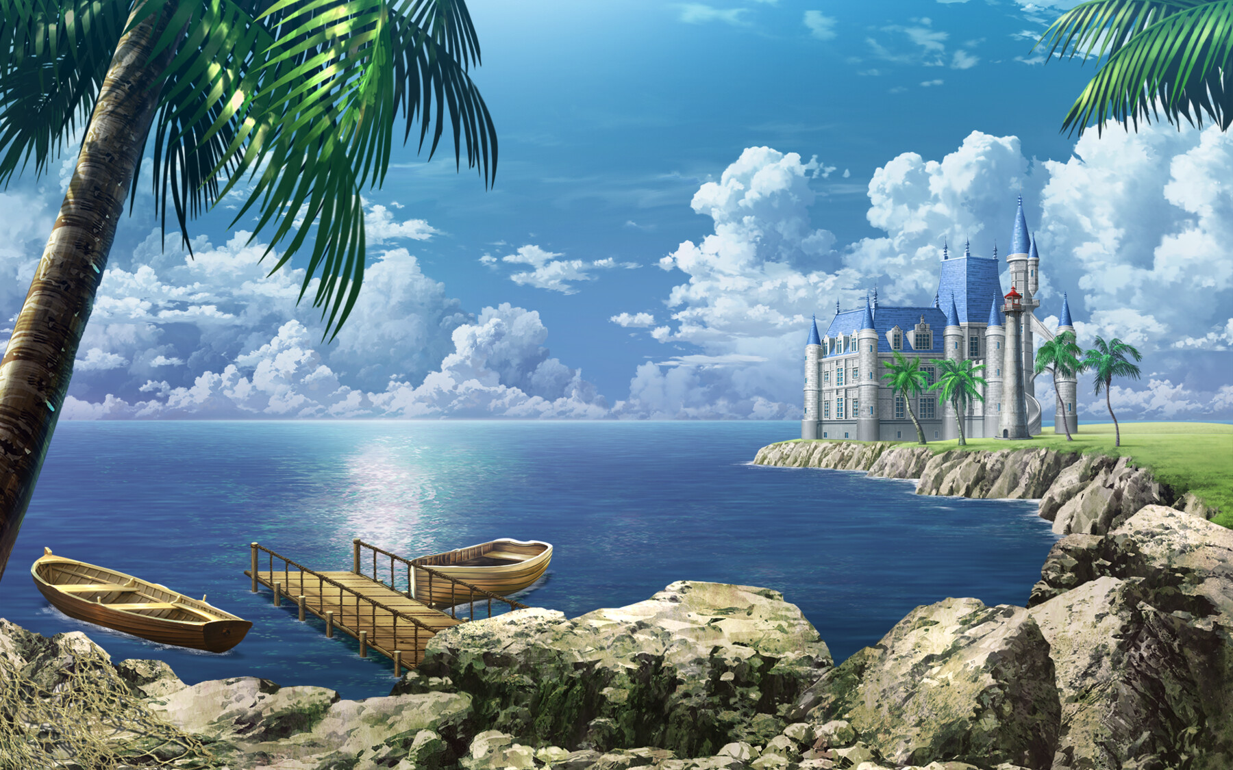 ArtStation - Paradise - 2D Background Game | Game Assets