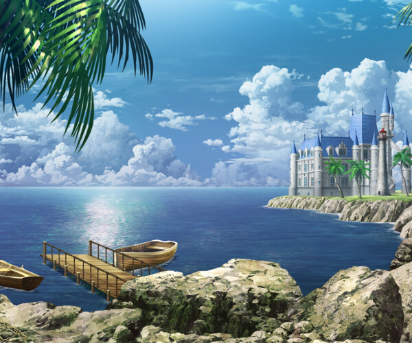 ArtStation - Paradise - 2D Background Game | Game Assets