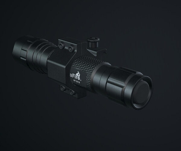 ArtStation - Flashlight Ultrafire WF-501B with Picatinny Mount | Game ...