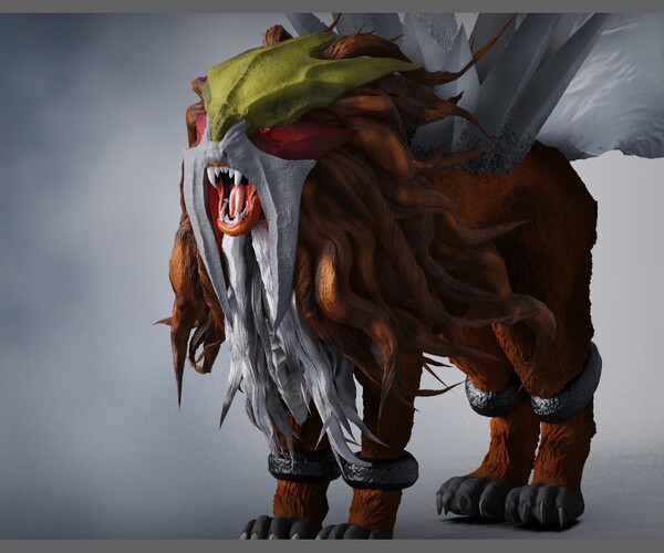 ArtStation - Entei Remake for print ! | Artworks