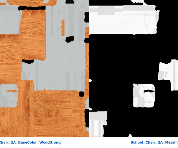 ArtStation - School Chair 2A | Game Assets