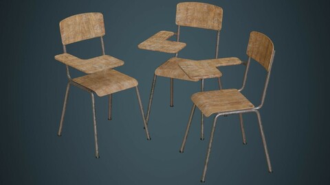ArtStation - School Chair 2B | Game Assets