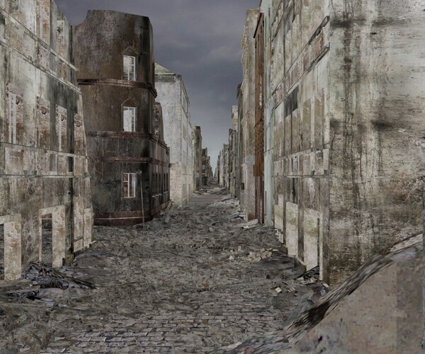 ArtStation - Super realistic walk along the ruined city street after ...