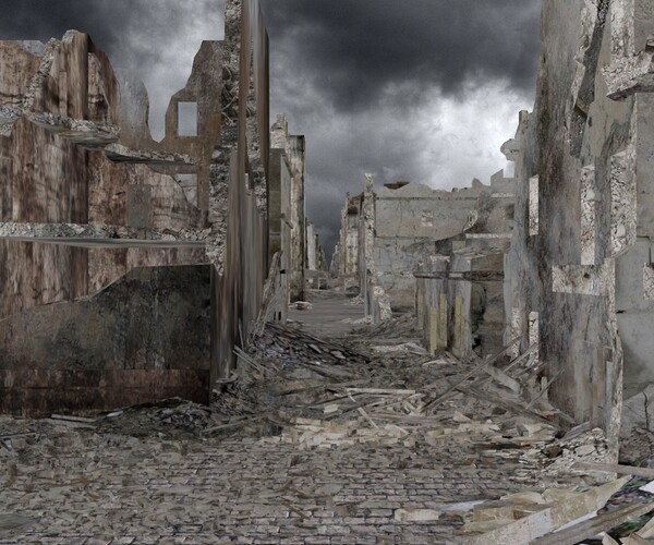 ArtStation - Super realistic walk along the ruined city street after ...