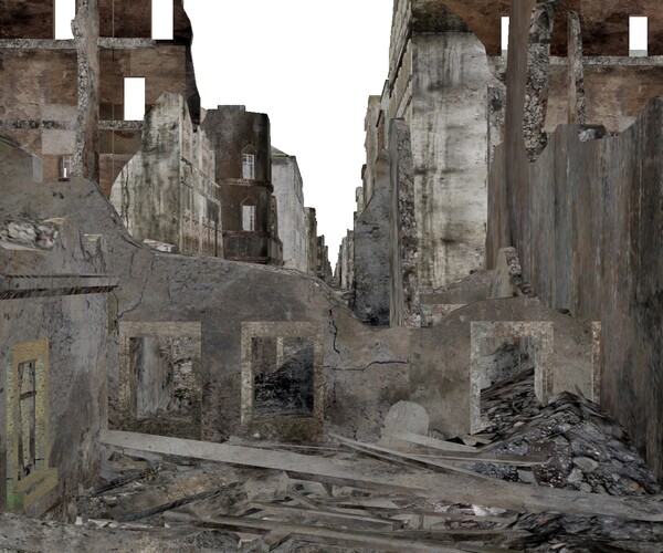 ArtStation - Super realistic walk along the ruined city street after ...