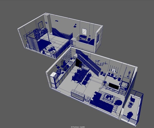 ArtStation - Loft apartment floorplan v2 | Resources
