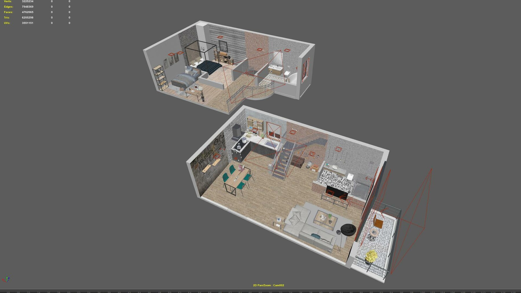 ArtStation - Loft apartment floorplan v1 | Resources